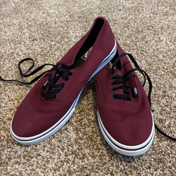 Vans | Shoes | Vans Maroon Lo Pro Canvas Sneakers Womens Size 85 | Poshmark